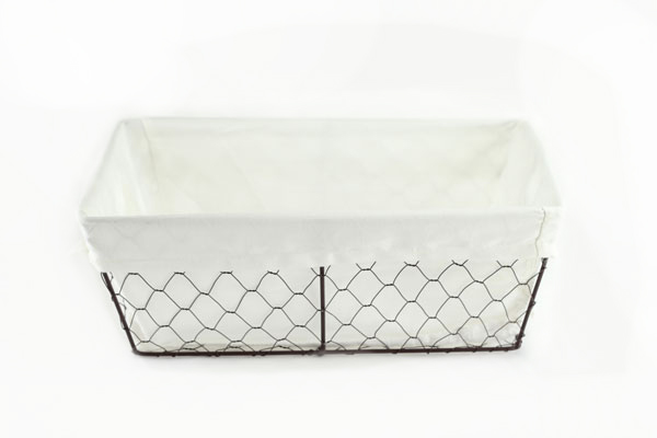 Buy Metal Rectangular Wire Baskets with Liner and Handles - VB221 ...